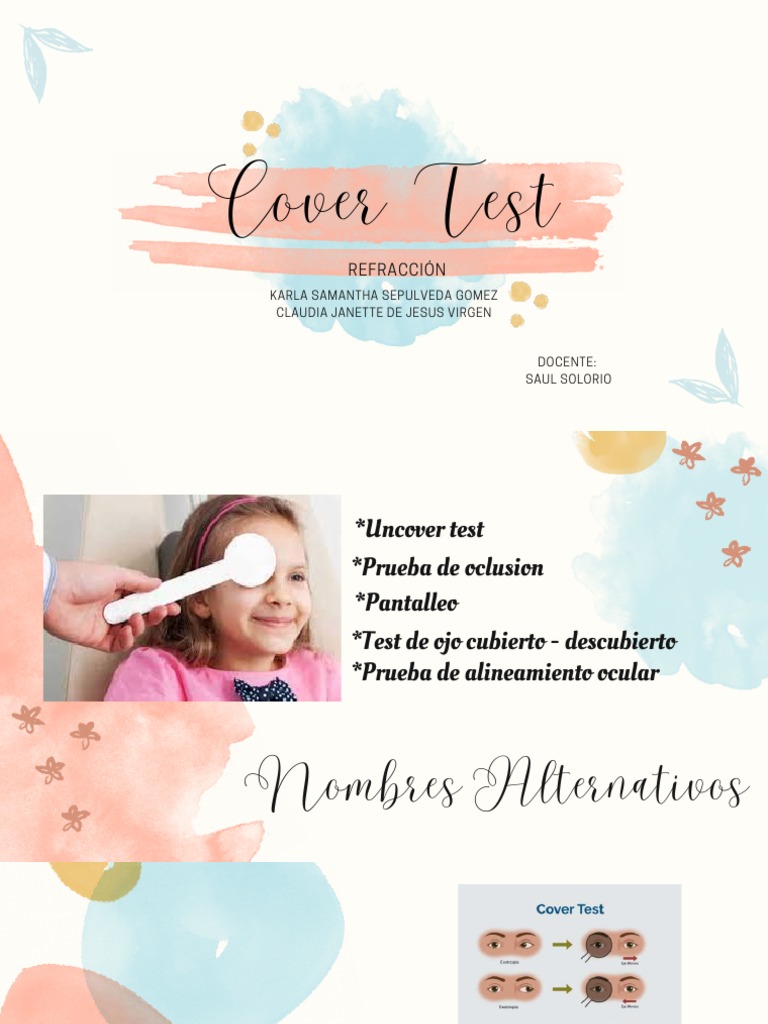 COVER TEST PROF. SAUL-compressed | PDF | Oftalmología | Ligero