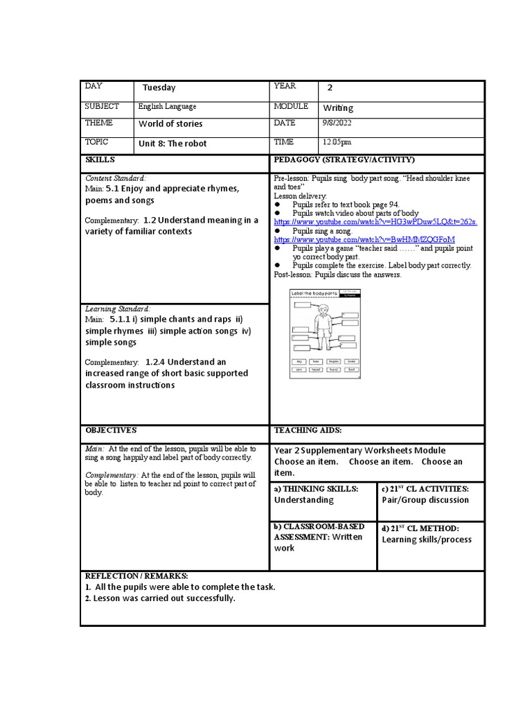 Unit 8 The Robot Pdf