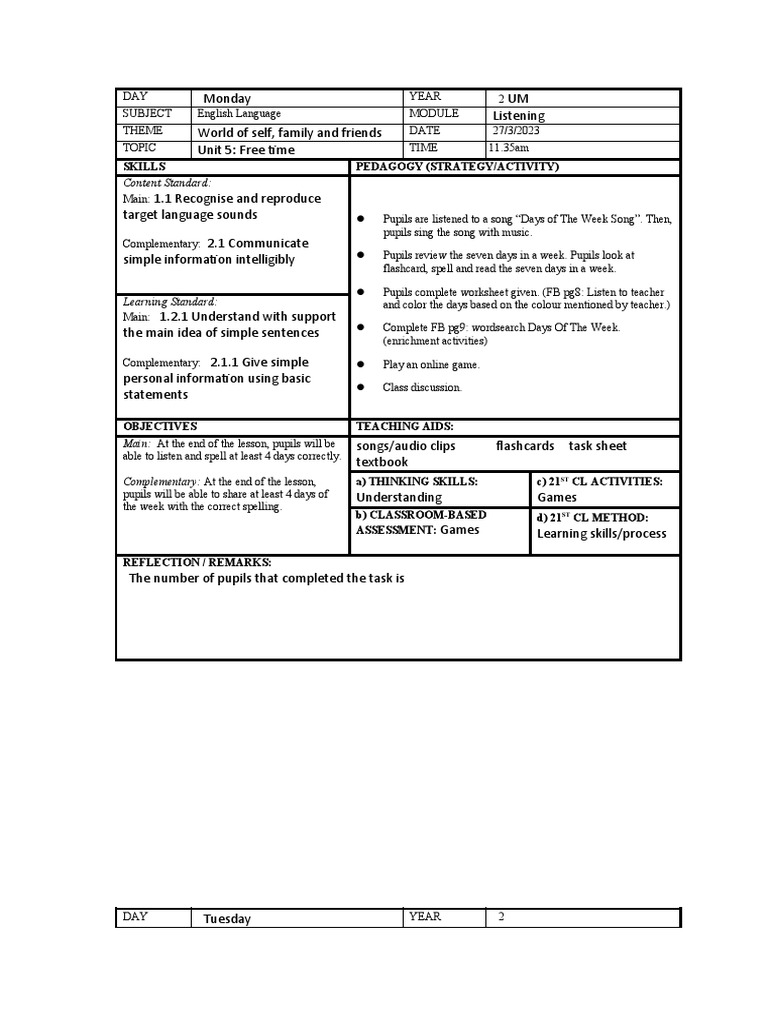 Unit 5 Free Time | PDF | Teachers | Pedagogy