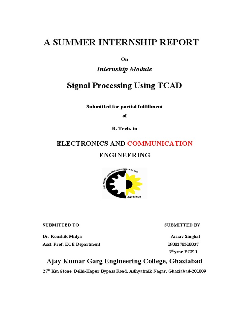 Internship Report | PDF