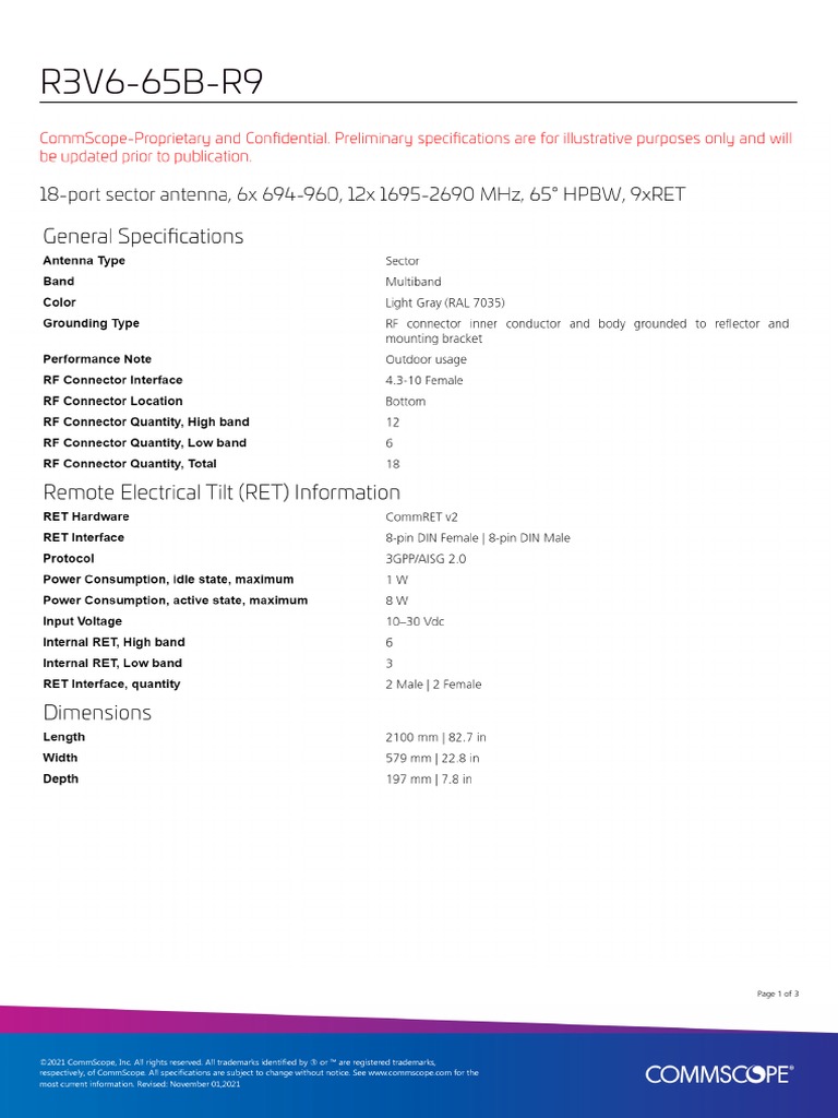 R3V6-65B-R9: Page 1 of 3 | PDF