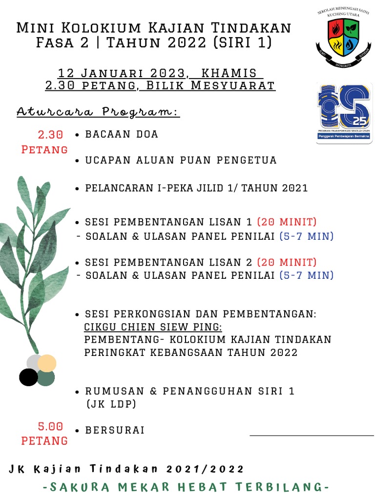 Tentative Program Mini Kolokium | PDF
