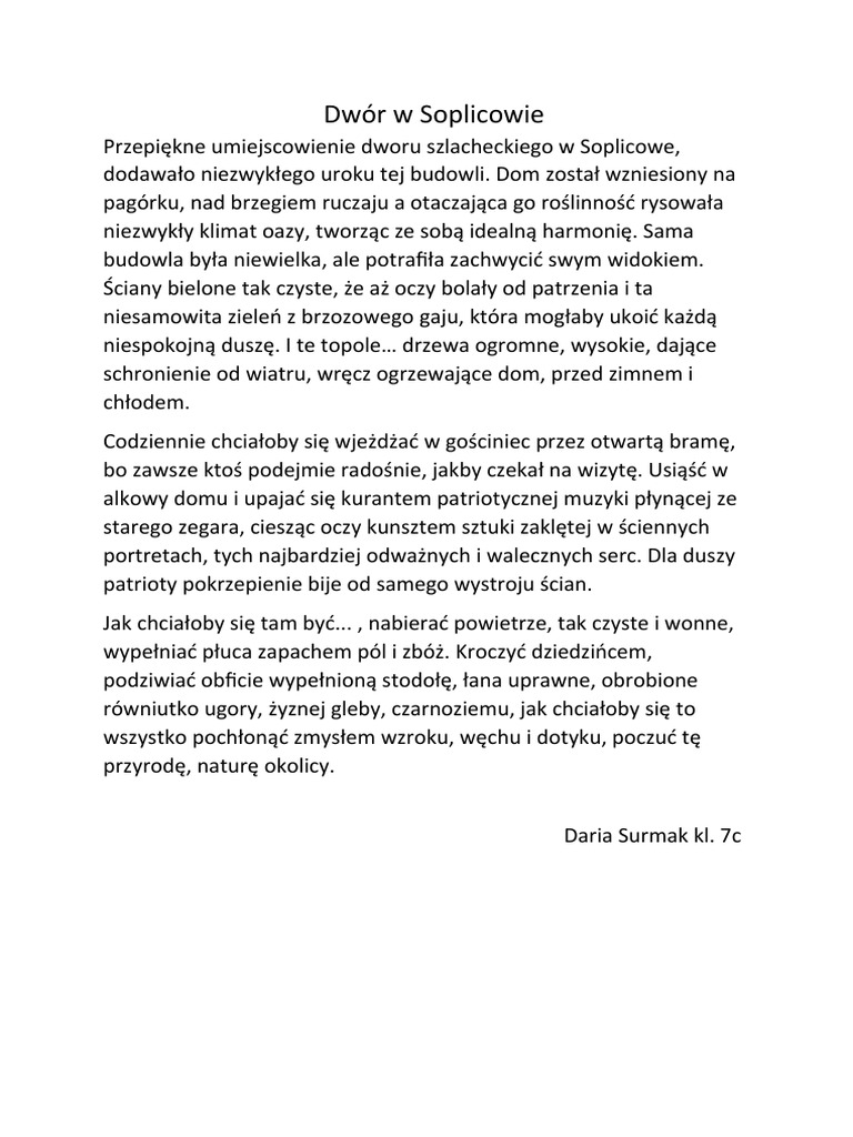Soplicowo 2 | PDF