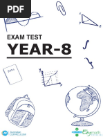 Year 8 Algebra Exam Workbook | PDF | Mathematics | Algebra