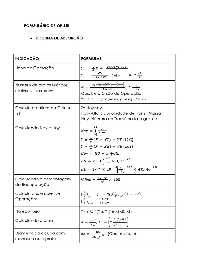 Formulário de Opu III | PDF