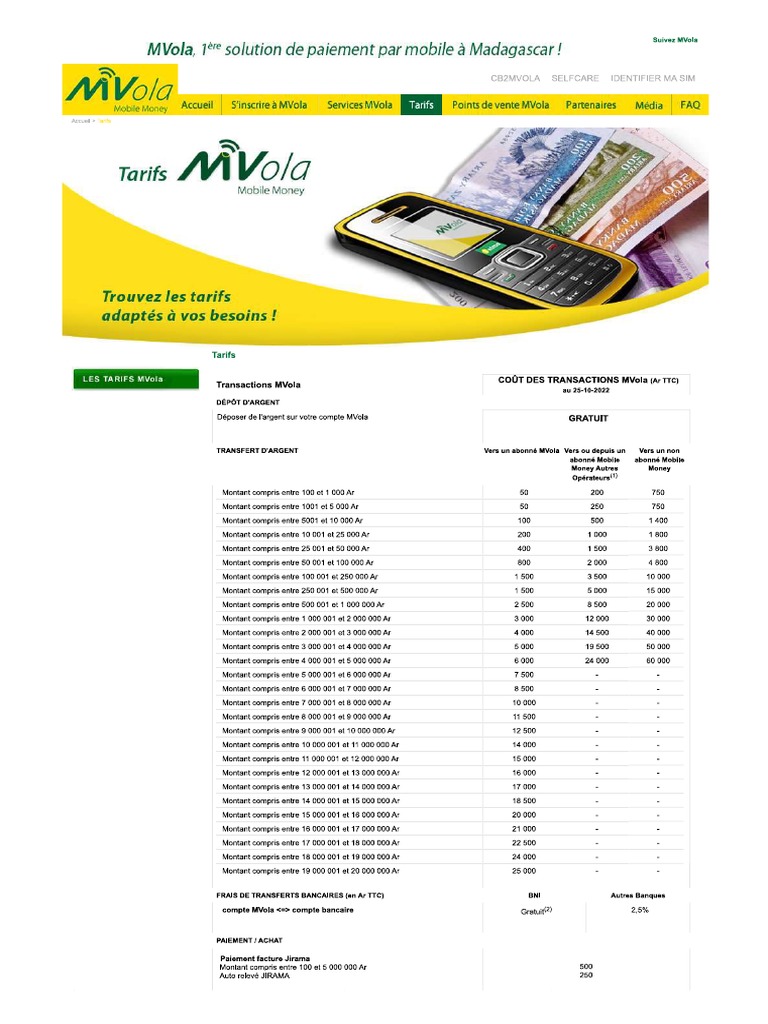 Tarif Mvola | PDF