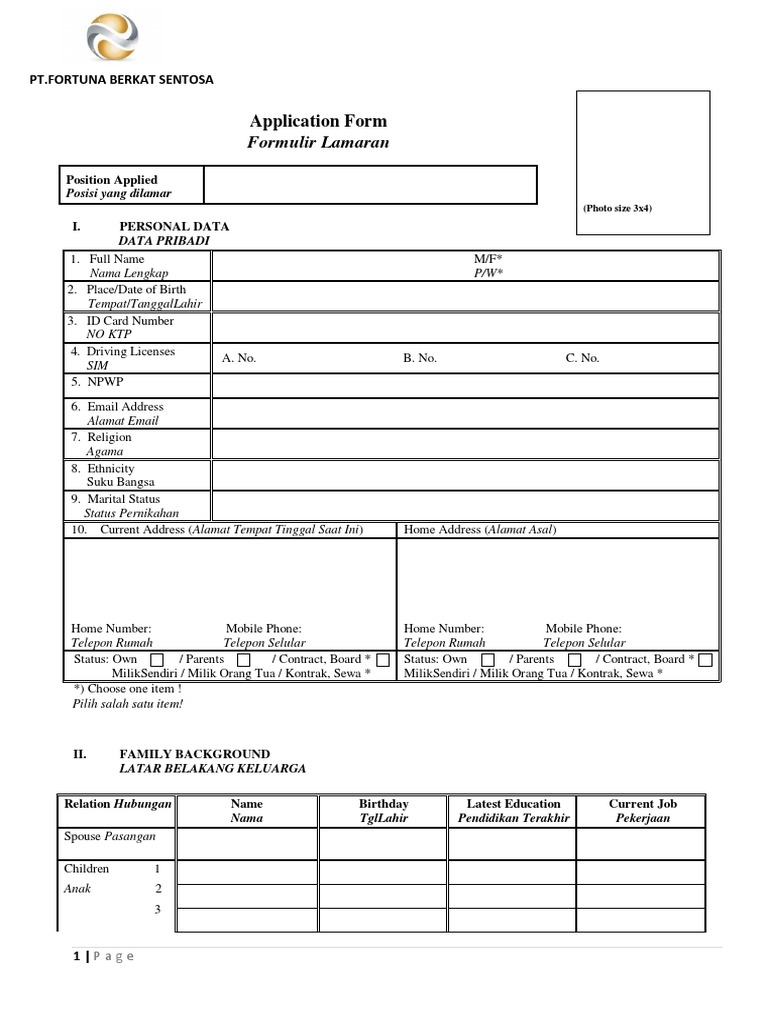 Form Interview MDN - Forbest | PDF