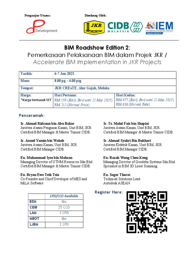 JKR BIM Seminar Ed2 Flyer_Melaka | PDF
