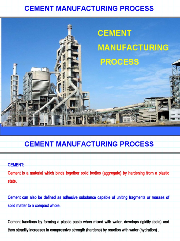 Portland Cement Manufacturing Guide | PDF | Cement | Aluminium Oxide
