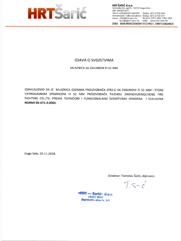 MLAZNICA FI52-HRT IZJAVA O SUKLADNOSTI (2) | PDF