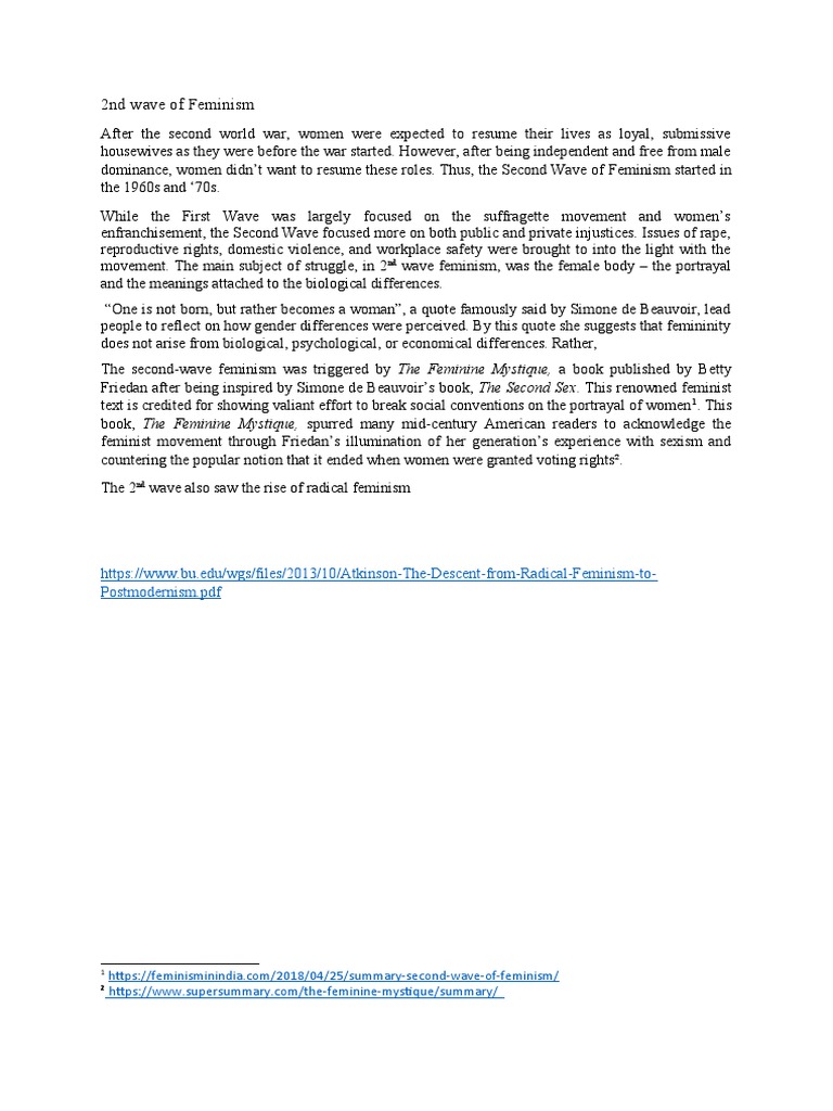 Feminism - Waves | PDF