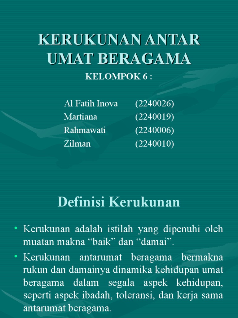 Kerukunan Antar Umat Beragama | PDF