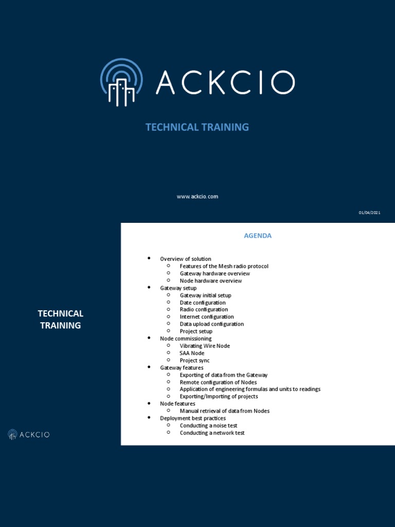 Technical Training Presentation | PDF | Computer Network | Gateway (Telecommunications)