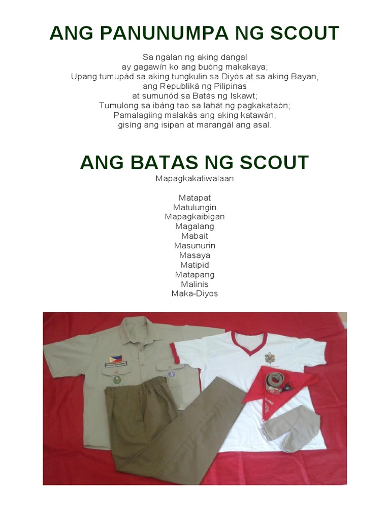 Ang Panunumpa NG Scout | PDF