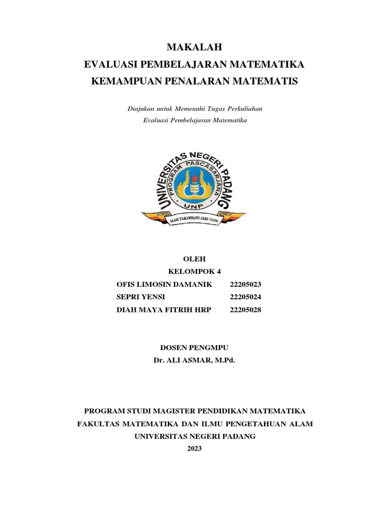 Kemampuan Penalaran Matematis | PDF