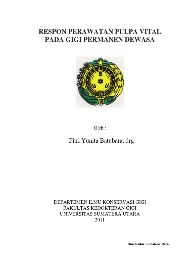 Respon Perawatan Pulpa Vital Gigi Dewasa | PDF