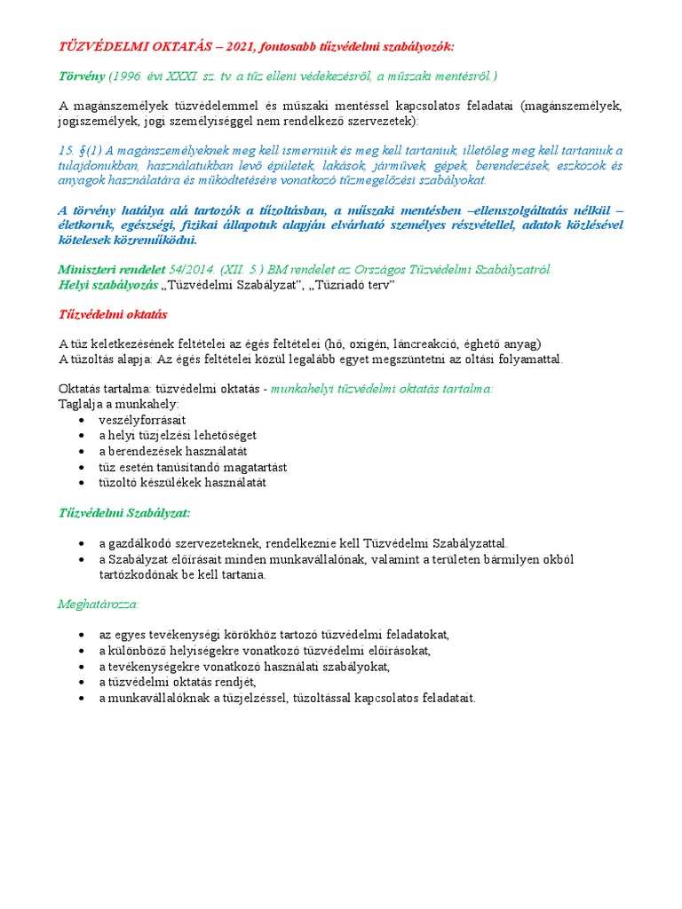 tűzvédelem ápolás | PDF