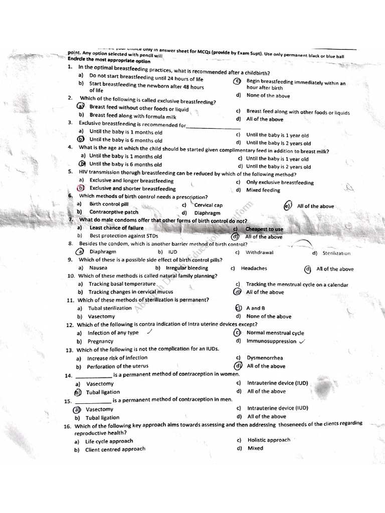 Community Health Nursing 5th Semester BSN Past Paper 2016, Educational ... Community Health Nursing 5th Semester BSN Past Paper 2016, Educational ...