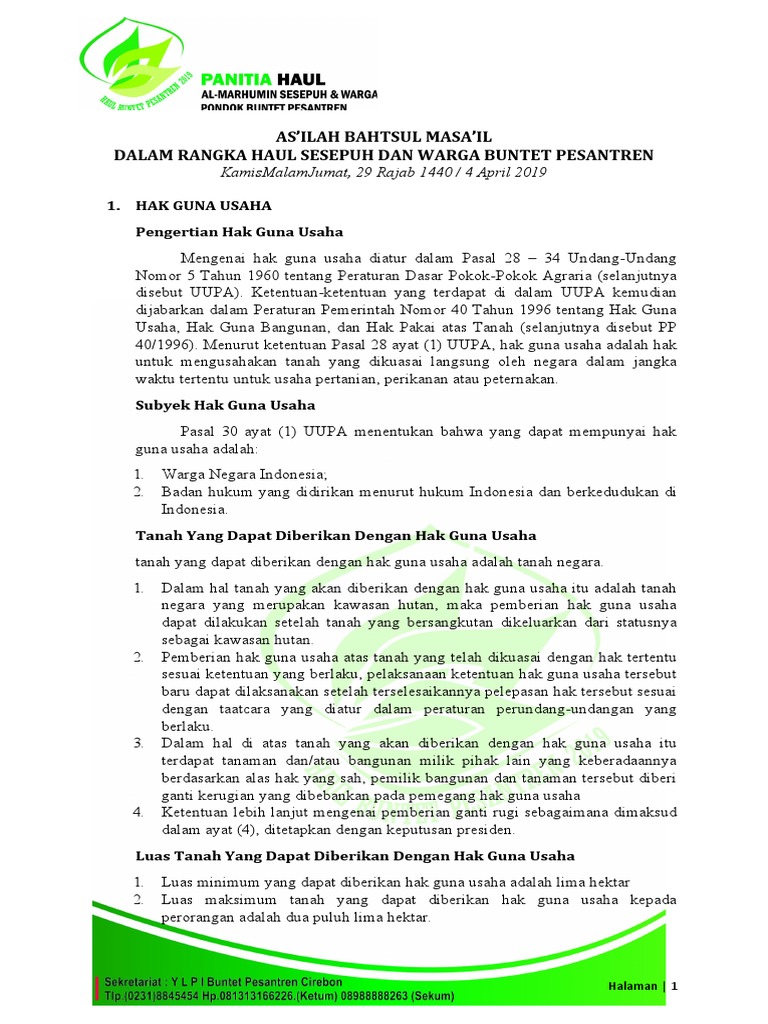 Bahtsul Masail 2019 | PDF