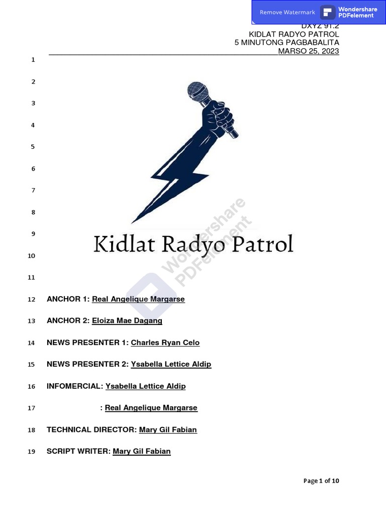 DSPC Final Script | PDF