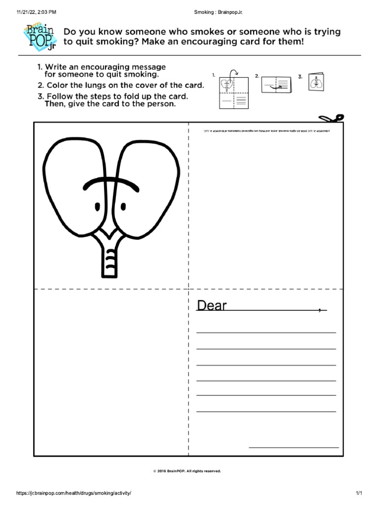 Smoking - BrainPOP Jr | PDF
