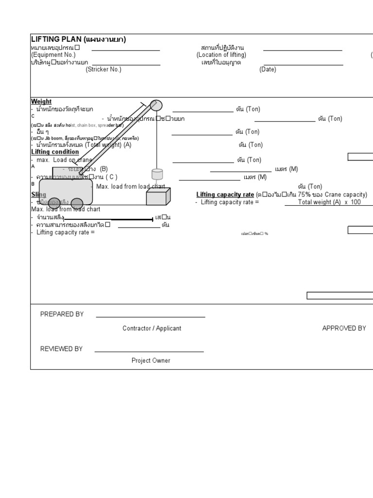 Lifting Plan 1 Abcdpdf PDF ถึง Excel | PDF