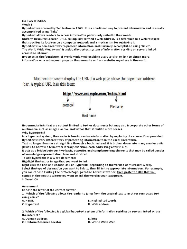 Q4 RWS Lessons | PDF