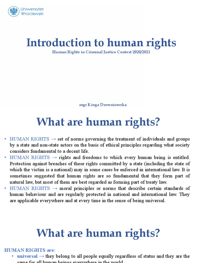 Introduction To Human Rights | PDF