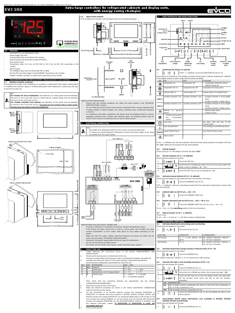 Evj 200 Series | PDF