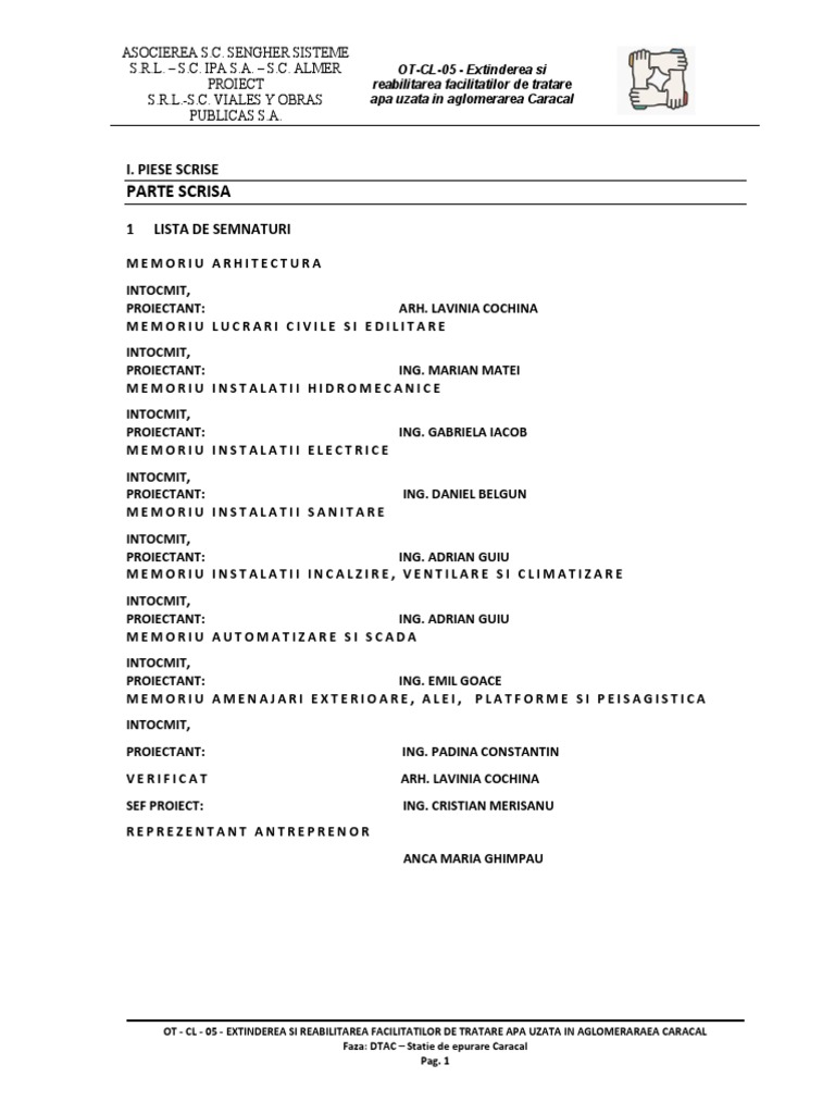 Memoriu General | PDF