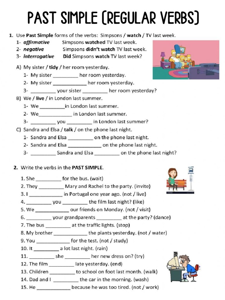 Past Simple (Regular Verbs) | PDF