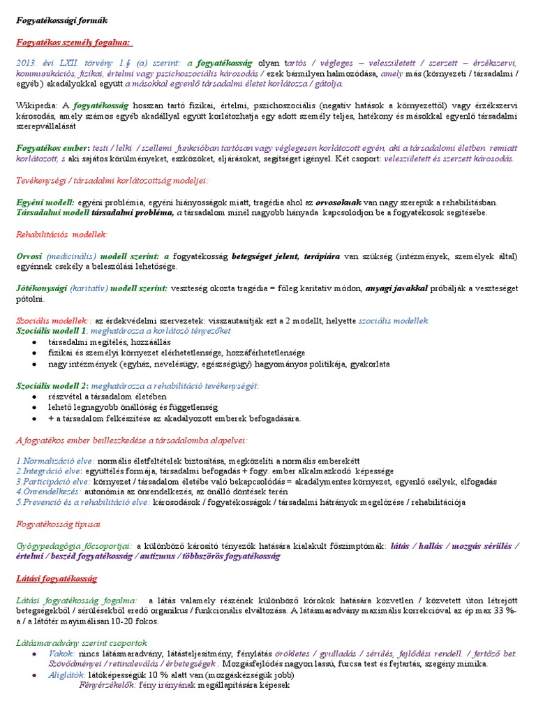 24 Fogyatékossági Formák Gyógyászati Segédeszközök | PDF