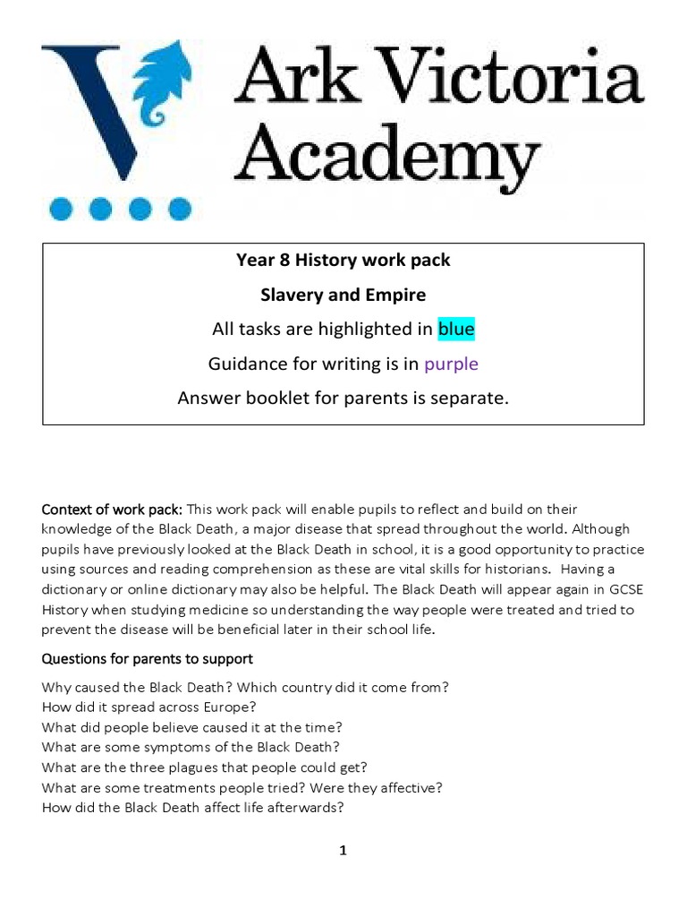 Y8 History 2020 | PDF | Atlantic Slave Trade | Slavery