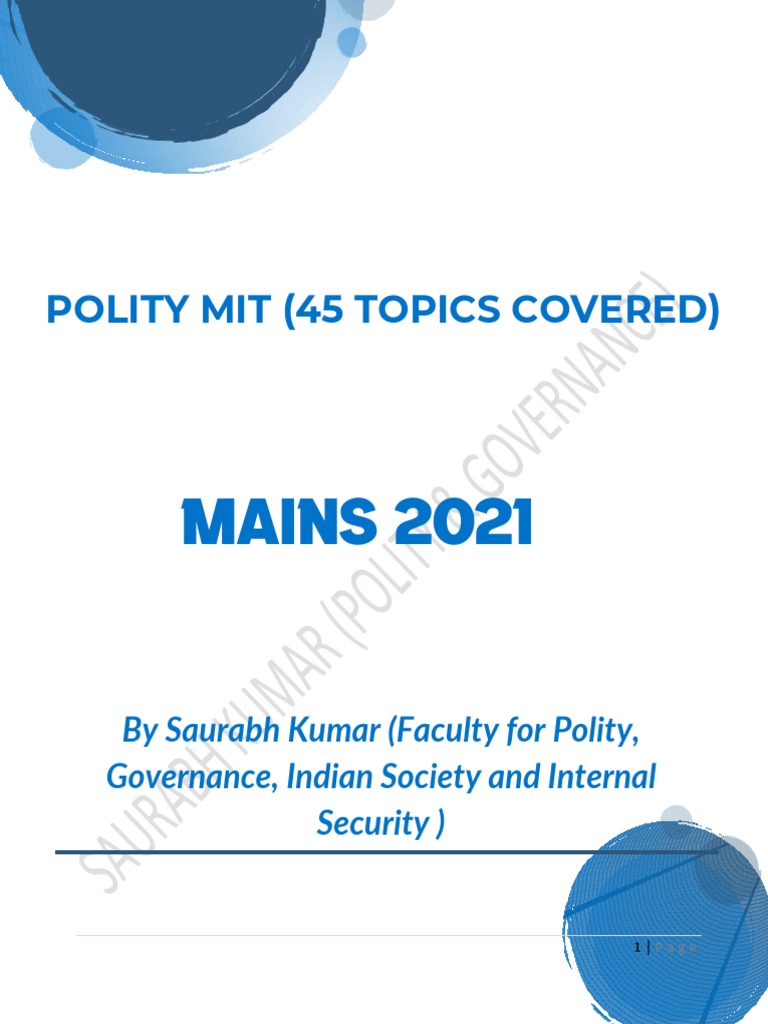 (Saurabh Kumar) Polity Mains 2021 Notes | PDF | Contempt Of Court ... (Saurabh Kumar) Polity Mains 2021 Notes | PDF | Contempt Of Court ...
