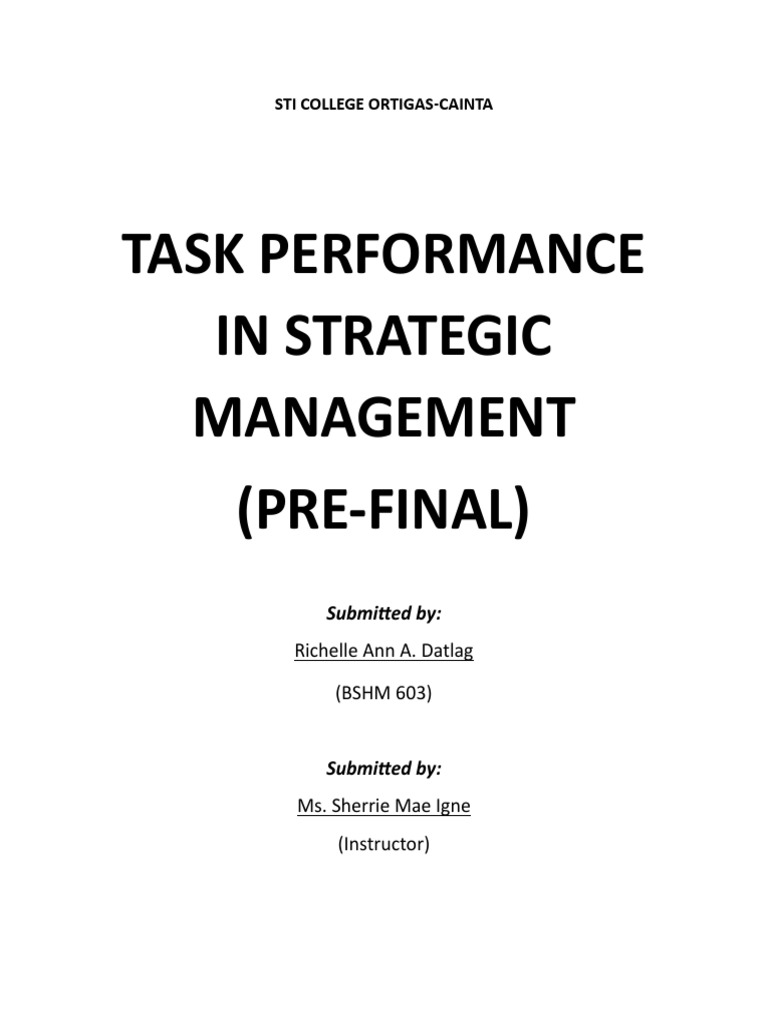 09 Performance Task 1 Strat | PDF | Apple Inc. | Supply Chain