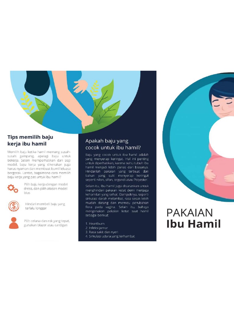 Leaflet Pakaian Pada Ibu Hamil | PDF