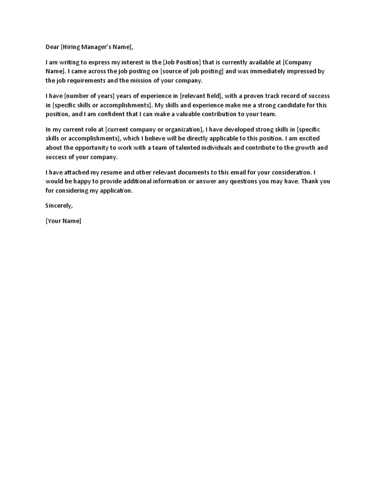 Email Writing For Applying For A Job | PDF