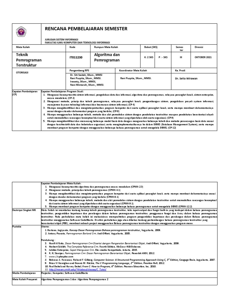 Teknik Pemrograman Terstruktur | PDF