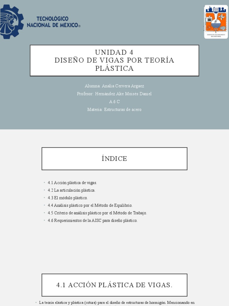Diseño de Vigas Por Teoria Plastica | PDF | Resistencia de materiales ...