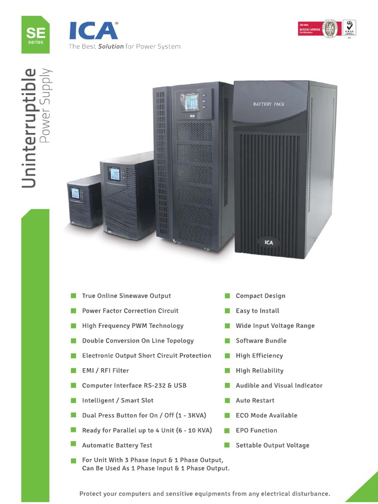 ICA Brosur SE Series | PDF | Power Inverter | Mains Electricity