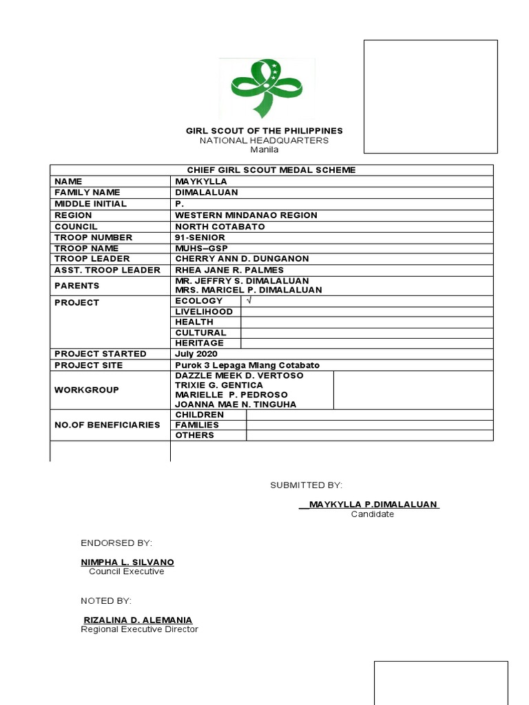 APPLICATION-FORM-1-AND-FORM-1-A-2[1] GSP FORM | PDF | Scouting | Youth ...