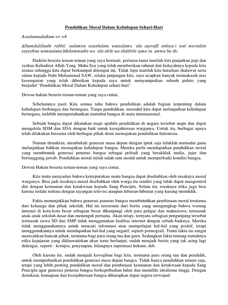 Bahan Pidato Primtaq | PDF