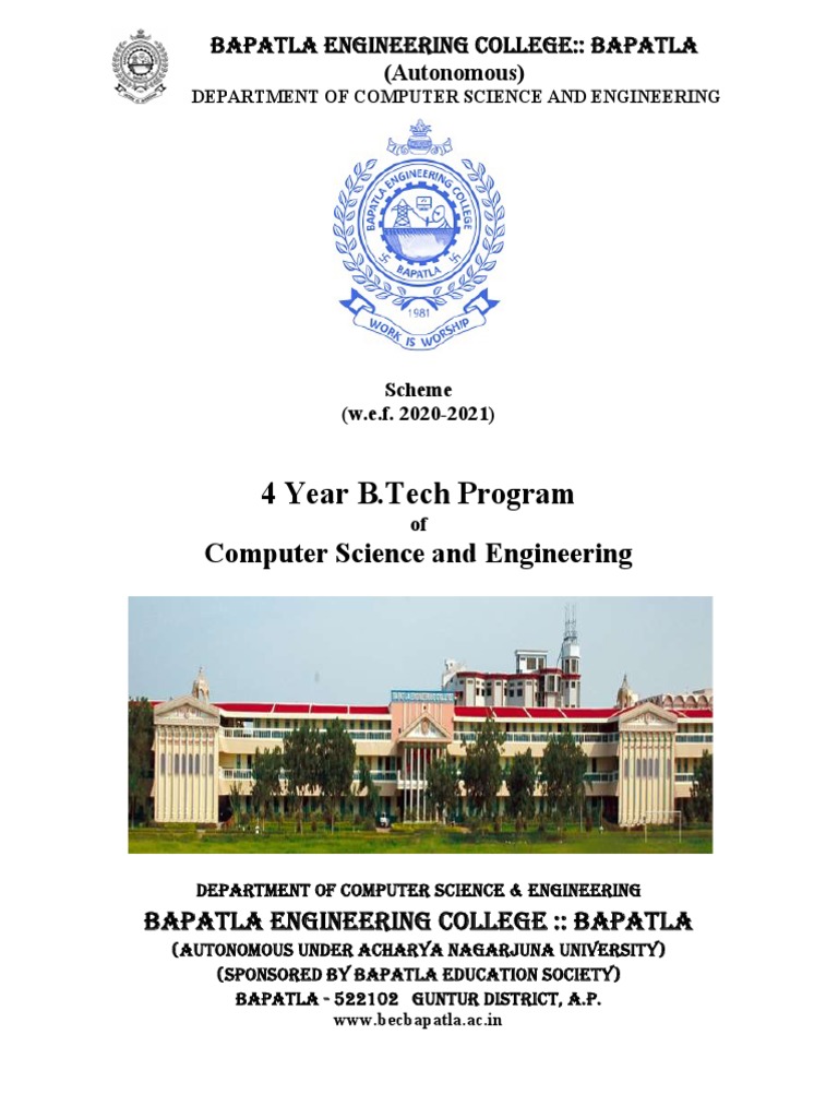 B.Tech Computer Science Curriculum Overview | PDF | Technology ...