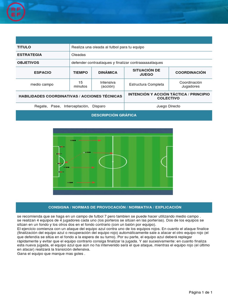 Realiza Una Oleada Al Futbol para Tu Equipo | PDF