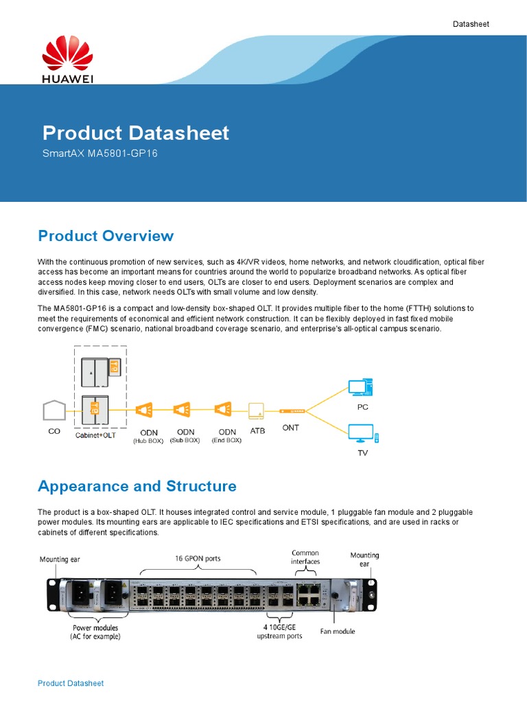 MA5801-GP16 Product Datasheet 01 | PDF