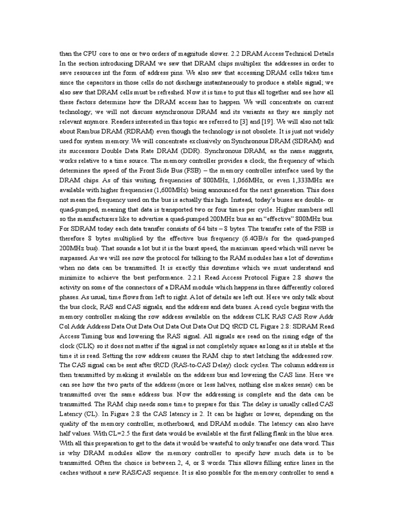 Memory Chapter4 Download Free Pdf Dynamic Random Access Memory Random Access Memory