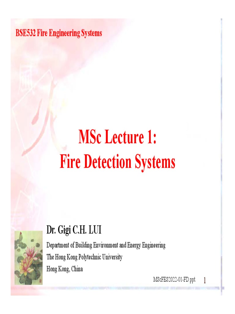 Lecture 1 Fire Detection System Pdf