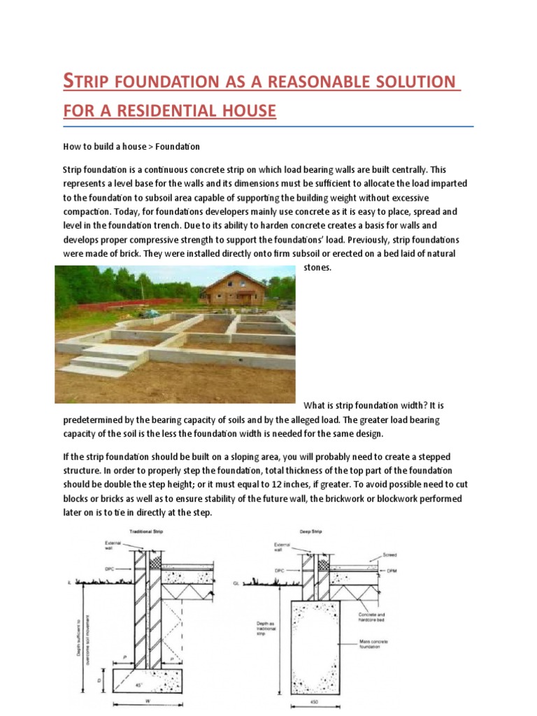 Strip vs. Pad Foundations Explained | PDF