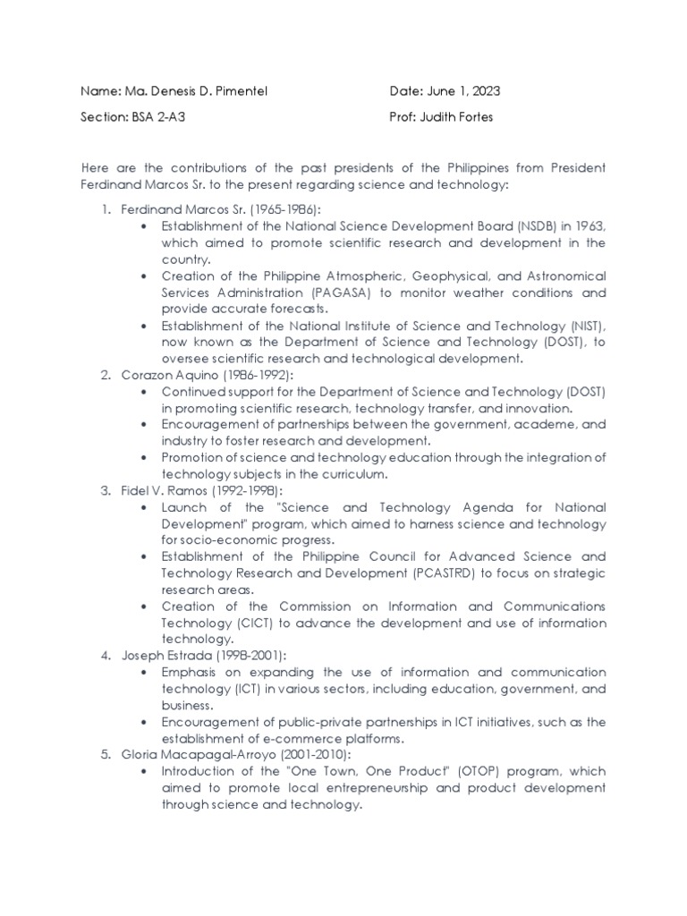 Presidents | PDF | Science, Technology, Engineering, And Mathematics | Science