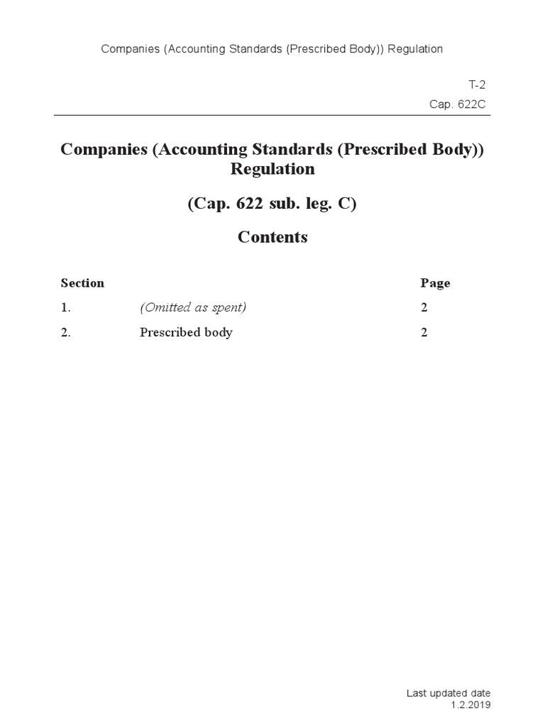 Cap 622C TOC (01-02-2019) (English) | PDF